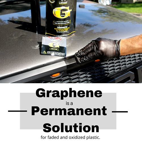 Lithium Plastic Trim Restoration Kit- Ceramic Graphene Infused - Restores Even The Most Damaged Plastic Trim to Factory New Look- Last for 250 Washes Guaranteed