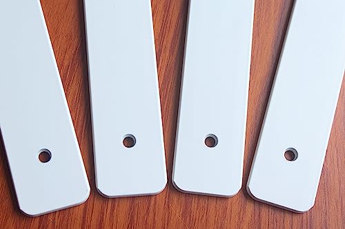 8 Pack - 10 inch White Hidden L Shelf Bracket (1/5 Inch Thicked) Iron Shelf Brackets, Metal Shelf Bracket, Industrial Shelf Bracket, Modern Shelf Bracket, Metal L Brackets for Shelves Support
