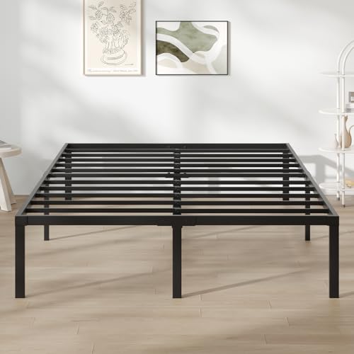 Novilla King Bed Frame, 14 Inch Metal Platform Bed Frame King Size No Box Spring Needed, Heavy Duty Steel Slat Support, Easy Assembly
