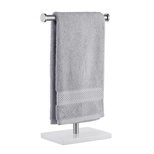 KES Hand Towel Stand with Marble Base, Hand Towel Holder for Bathroom, Hand Towel Rack for Vanity Countertop, SUS304 Stainless Steel, BTH210S20-2