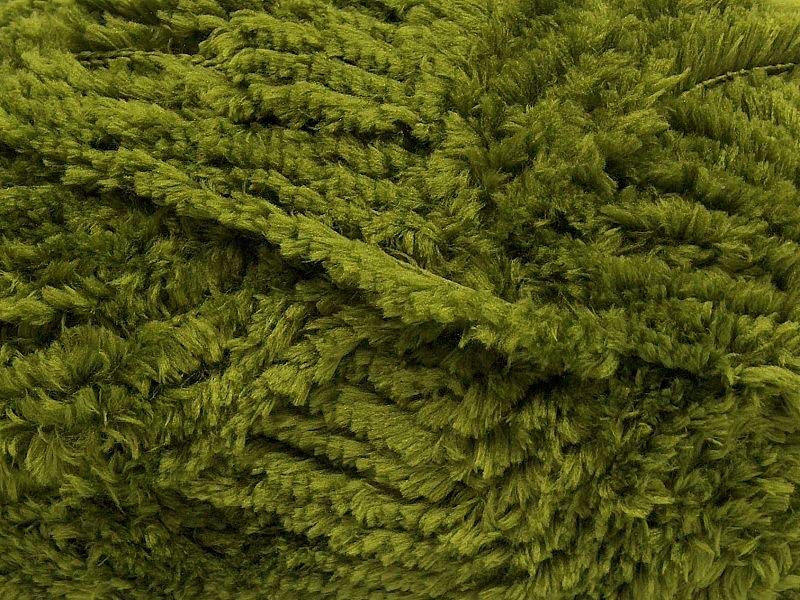 Panda Fuzzy Plush Yarn 100 Gram (3.53 Ounces) 80 Meters (87 Yards) - Military Green