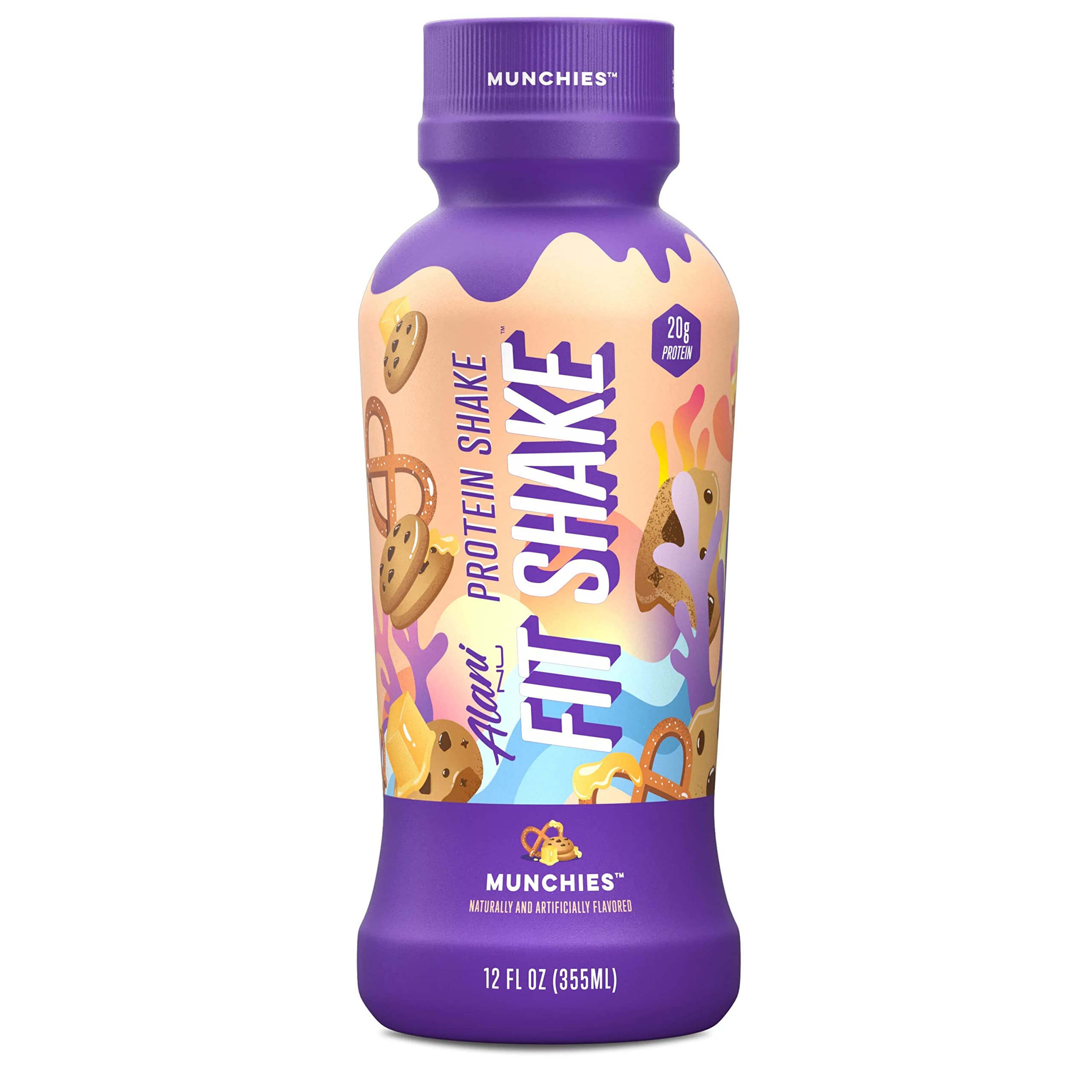 BeeQ Alani Shake Variety Pack - (Pack of 10) - 5 Different Flavors :Munchies, Fruity Cereal, strawberry shortcake, chocolate, Vanilla 12 fl. oz.