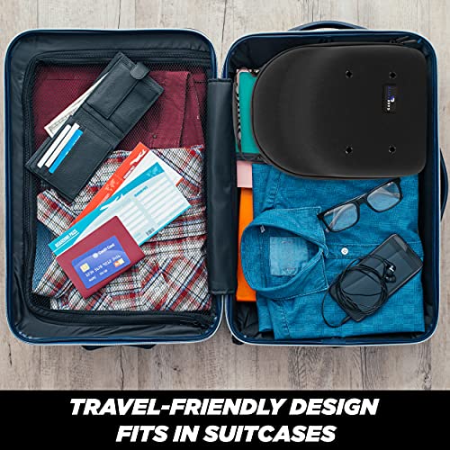CASEMATIX Hat Travel Case for up to 6 Baseball Caps With Hard Shell Exterior, Adjustable Shoulder Strap and Carry Handle - Protective Hat Case Cap Carrier for Travel and Storage, Case Only