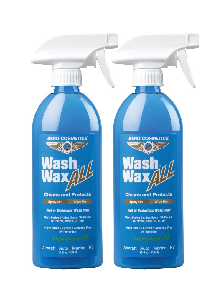 Wet or Waterless Car Wash Wax 16 oz. Aircraft Quality for your Car, RV, Boat, Motorcycle. Anywhere, Anytime, Home, Office, School, Garage, Parking Lots.