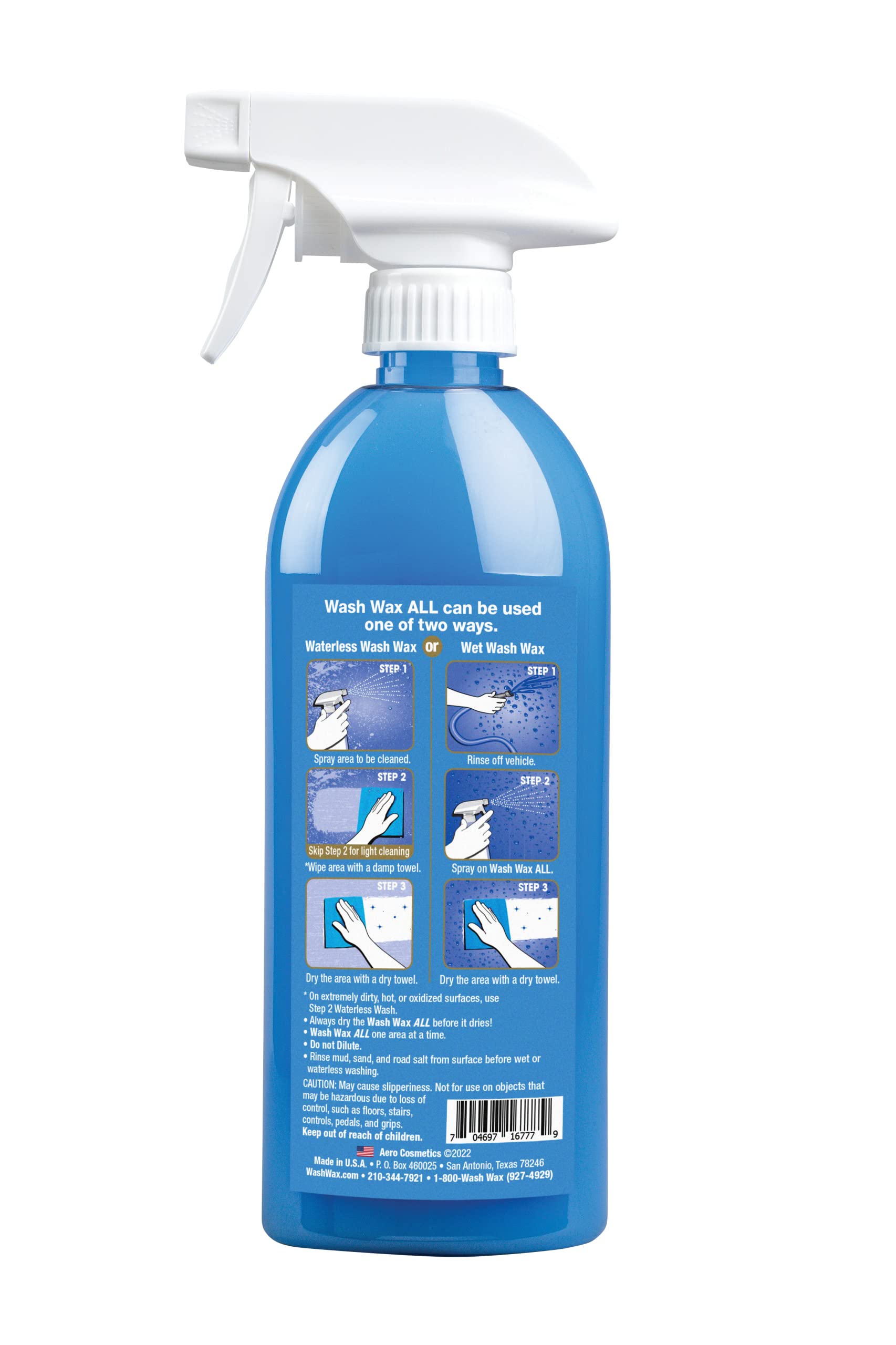 Wet or Waterless Car Wash Wax 16 oz. Aircraft Quality for your Car, RV, Boat, Motorcycle. Anywhere, Anytime, Home, Office, School, Garage, Parking Lots.