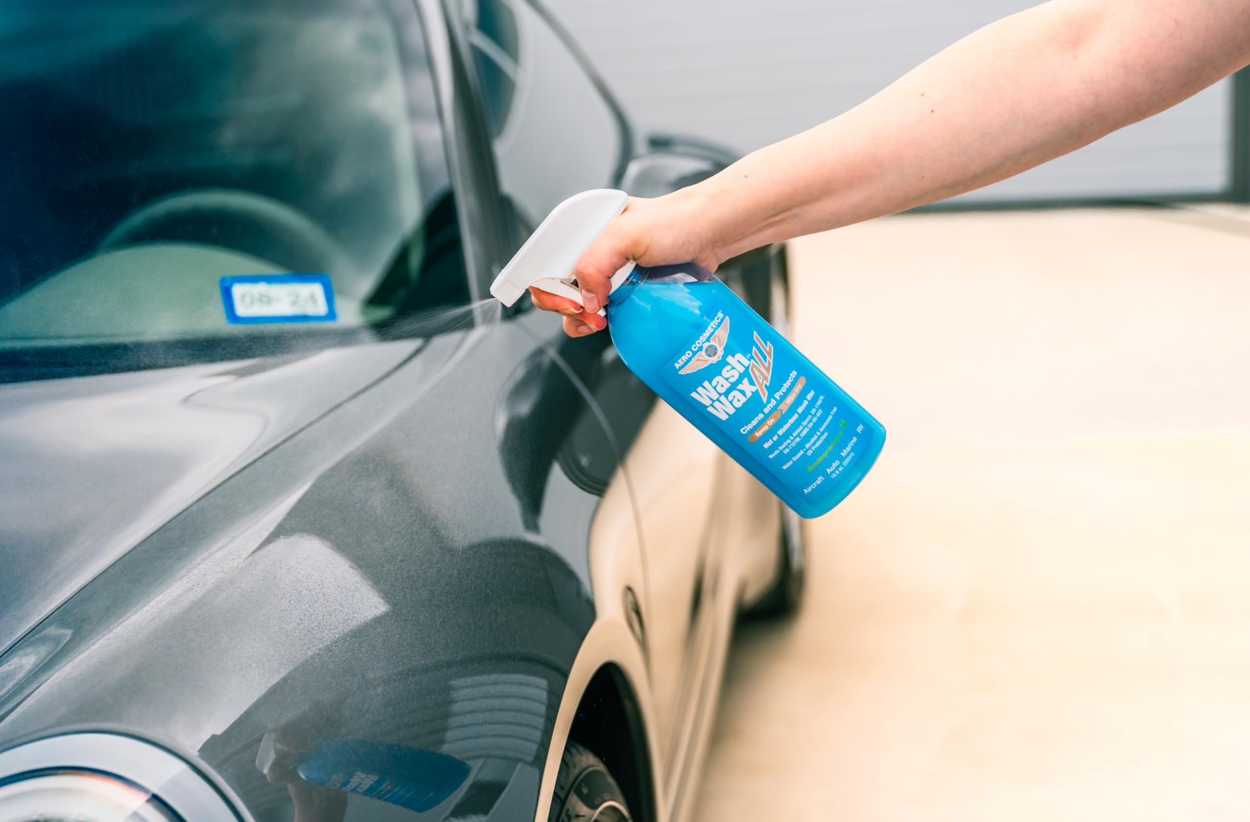 Wet or Waterless Car Wash Wax 16 oz. Aircraft Quality for your Car, RV, Boat, Motorcycle. Anywhere, Anytime, Home, Office, School, Garage, Parking Lots.