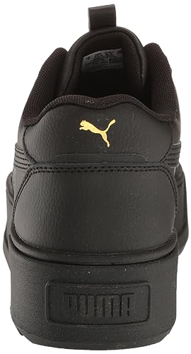 PUMA Women's KARMEN REBELLE Sneaker, PUMA Black-PUMA Black-PUMA Gold, 9
