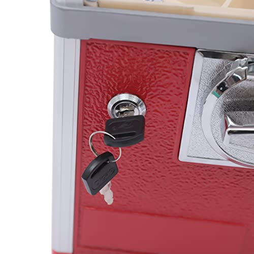 Cutycaty Toy Vending Machine, Candy Gumball Machine Prize Machine Huge Load Capacity Gumball Bank Candy Vending Machine Ball Diameter 1.1-2.1 Inch for Retail Stores Game Stores (Red)