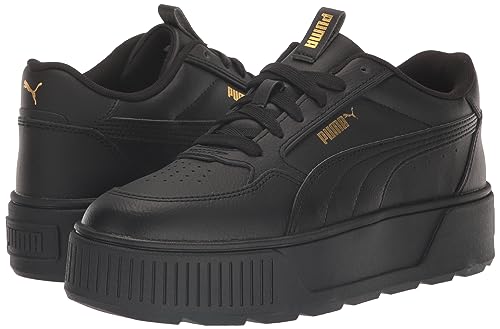 PUMA Women's KARMEN REBELLE Sneaker, PUMA Black-PUMA Black-PUMA Gold, 9