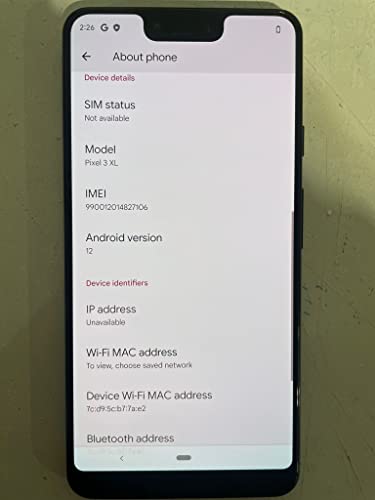 Google Pixel 3 XL 3XL 64GB Cell Phone Factory Unlocked GSM/CDMA 4G LTE Smartphone - Just Black