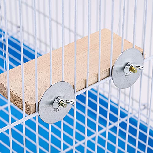 Mogoko Polished Natural Wood Bird Perches Pet Parrot Bird Cage Perches Square Wooden Stand Platform Budgie Toys Cages Accessories for Parakeets