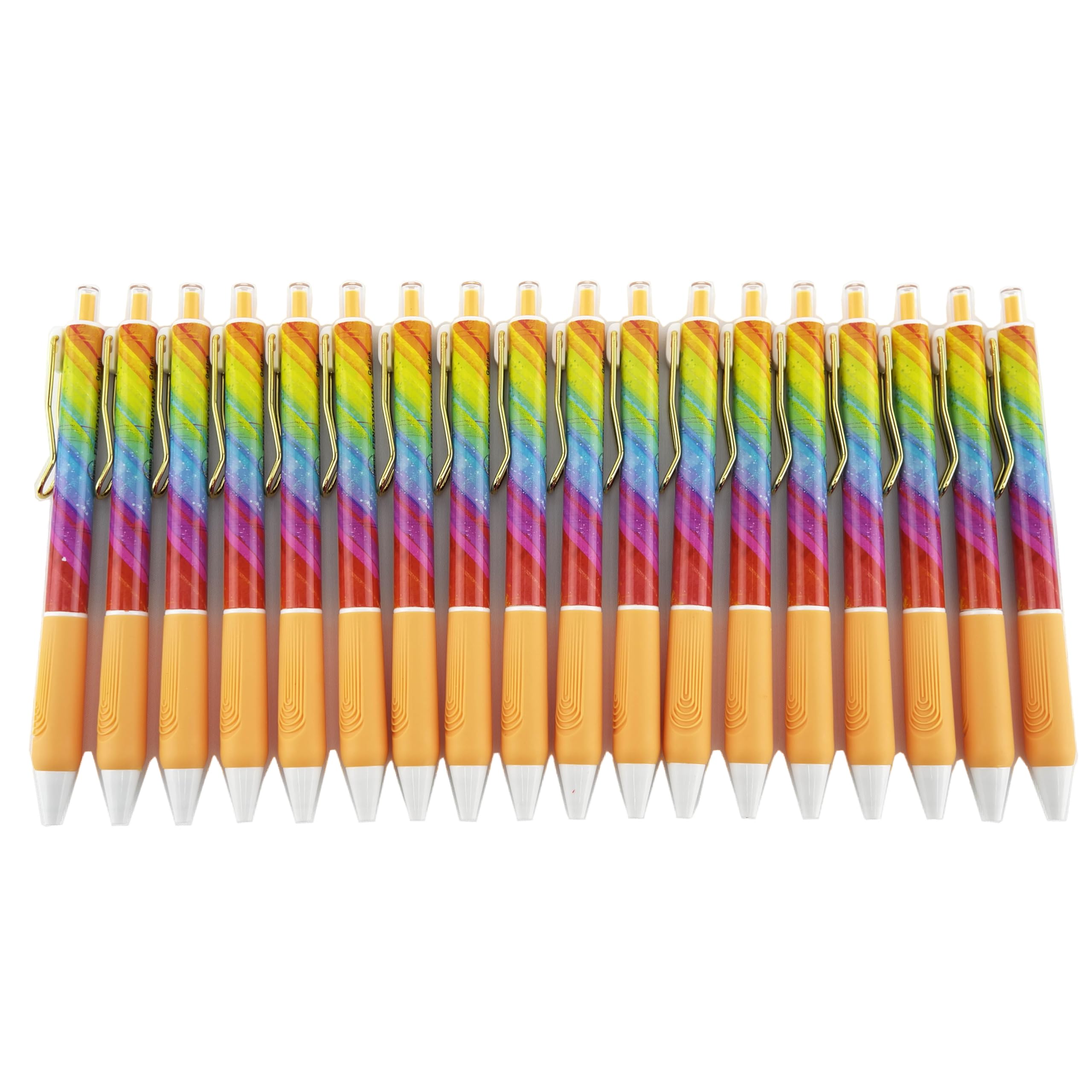 Fengtaiyuan Rd01GelB, Retractable Gel Ink Rollerball Pens, Black Ink, Fine Point, 0.7mm, 18 Count, Writting Pens, Smooth (Rd01GelB)