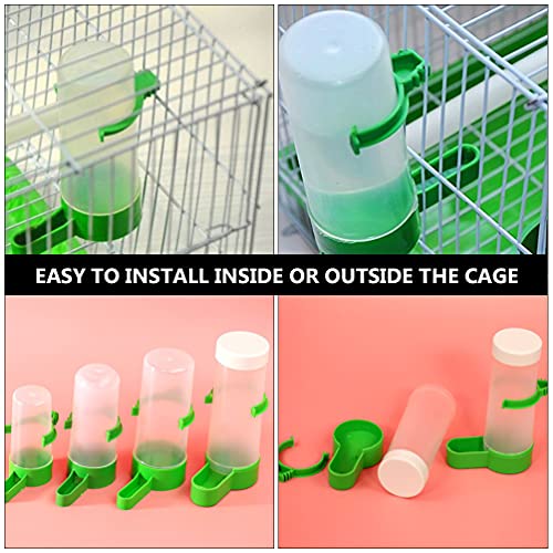 balacoo Bird Water Dispenser 20Pcs Automatic Bird Water Feeder Plastic Bird Water Dispenser Drinker Container Food Dispenser Hnging for Cage Pet Parrot Budgie Lovebirds Cockatiel Drinking Bird