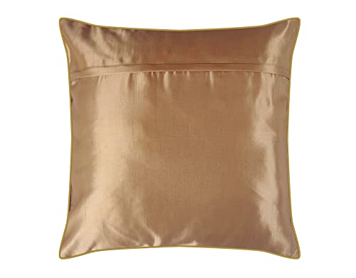 Craftbot Embroidered Indian Throw Pillow Covers - Navy Blue Accent Pillows 16x16 Inches - 1 Piece - NO Insert Included
