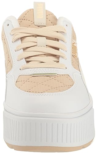 PUMA Women's Karmen Rebelle Van Life Sneaker, Granola-Alpine Snow White, 10