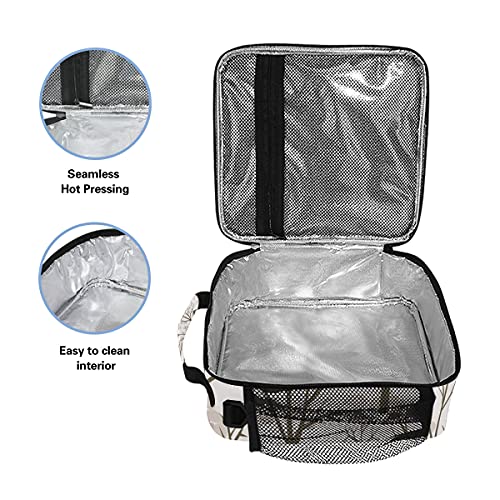 ElliTarr Insulated Lunch Bag for Men Kids Lunch Box for Women Leak Proof Small Cooler Bag Thermal Bag for 5 Hours with Adjustable Shoulder Strap Cute Deer Beige
