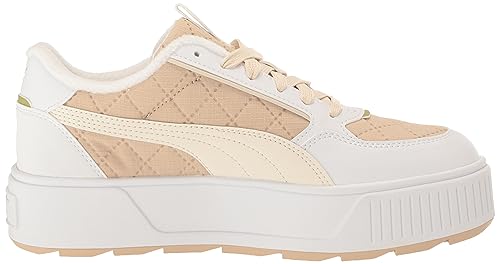 PUMA Women's Karmen Rebelle Van Life Sneaker, Granola-Alpine Snow White, 10