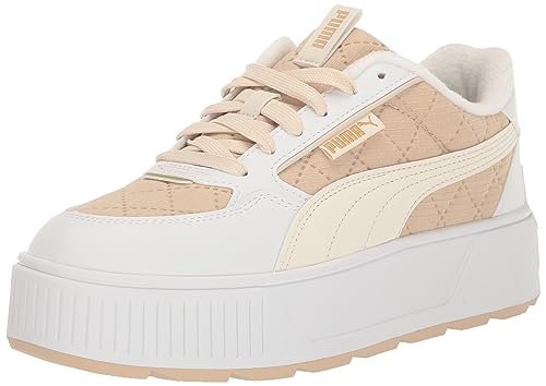 PUMA Women's Karmen Rebelle Van Life Sneaker, Granola-Alpine Snow White, 10