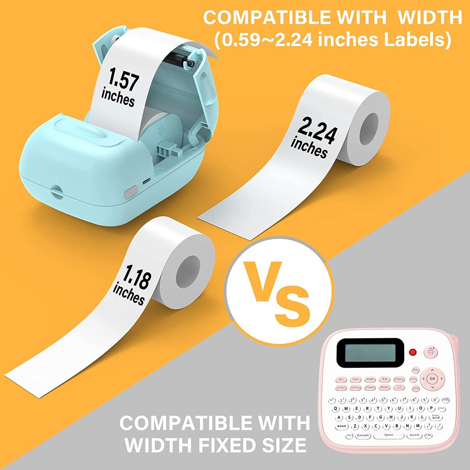 MARKLIFE Label Maker Machine with Tape Barcode Label Printer - Mini Portable Bluetooth Thermal Labeler for Address Clothing Jewelry Retail Barcode Small Business Home Office Compatible Phones &PC