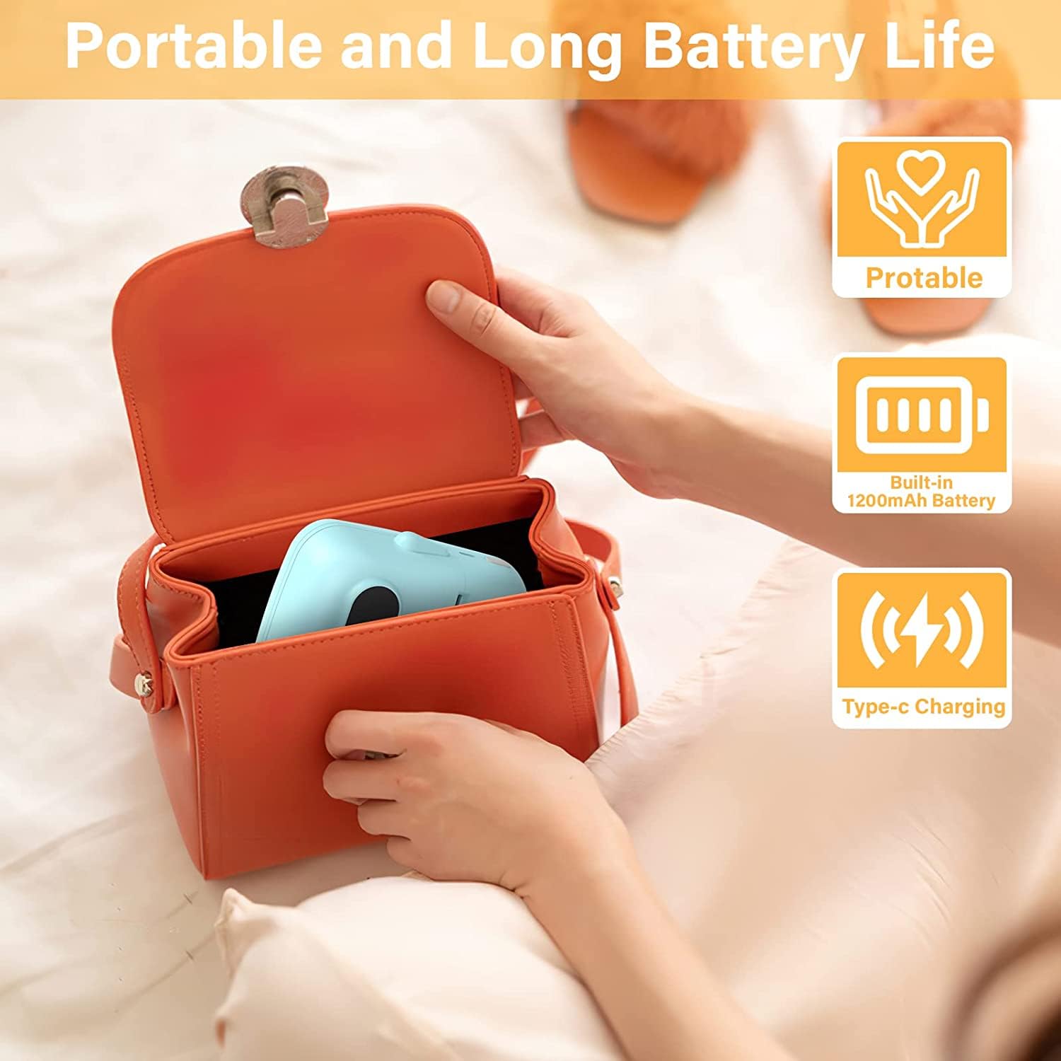 MARKLIFE Label Maker Machine with Tape Barcode Label Printer - Mini Portable Bluetooth Thermal Labeler for Address Clothing Jewelry Retail Barcode Small Business Home Office Compatible Phones &PC