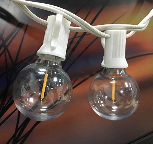 Couah G40 Led Replacement Light Bulbs, E12 Screw Base Shatterproof LED Globe Bulbs Light for Outdoor String Lights,0.6Watt Equvalent to 5 Watt Incandescent Bulbs,Warm White,25 Pack