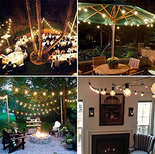 Couah G40 Led Replacement Light Bulbs, E12 Screw Base Shatterproof LED Globe Bulbs Light for Outdoor String Lights,0.6Watt Equvalent to 5 Watt Incandescent Bulbs,Warm White,25 Pack