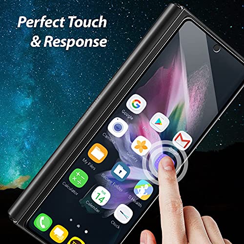 Whitestone 2PACK EZ GLASS Screen Protector for Galaxy Z Fold 3 2021, Full Coverage Tempered Glass Shield [Easy Install] - Two Pack