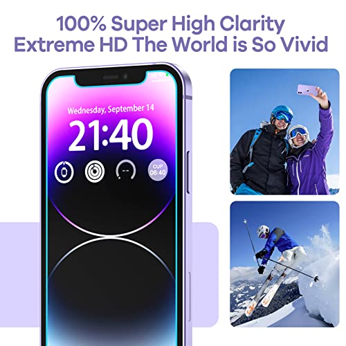 ORIbox Glass Screen Protector for iPhone 12 and iPhone 12 Pro, 3 Packs Anti-Scratch Eye-Protection HD Clear Tempered Glass Screen Protector