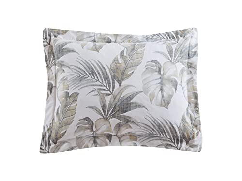 Tommy Bahama - Queen Comforter Set, Reversible Cotton Bedding with Matching Shams, Medium Weight Home Decor for All Seasons (Waimea Bay Green, Queen)