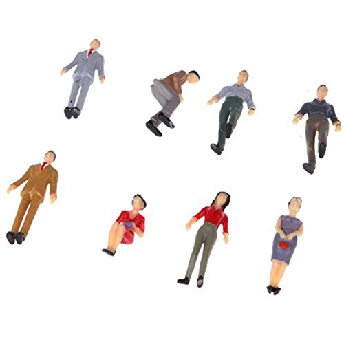 Pceewtyt 50pcs G Scale 1:30 Mix Painted Model People Train Park Street Passenger Figures, Multicolor, 055815A3