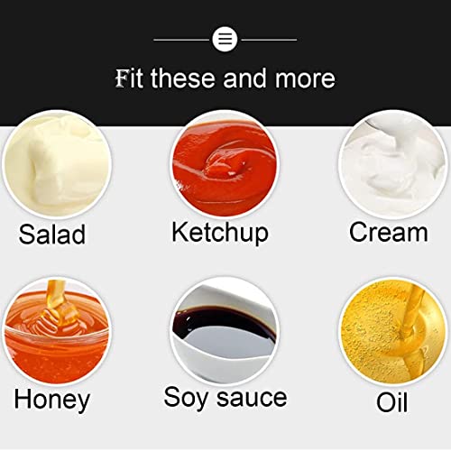 CONDRA FIELD Condiment Sauces Squeeze Bottles - (3Pcs-13.5oz),with Leak-Proof Cap and Scale Line.Plastic Squeeze Squirt Bottles for Ketchup,Mustard,Oil, Salad and More.
