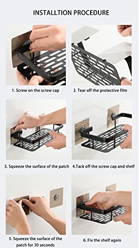 Xillioo Shower caddy corner shower shelf caddy basket portable suction cup shower rack adhesive shelf shelves for inside shower shower basket storage organizer hanging corner,Silver SNH03-YS