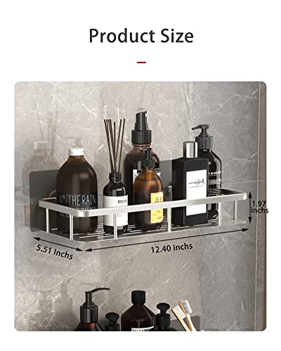 Xillioo Shower caddy corner shower shelf caddy basket portable suction cup shower rack adhesive shelf shelves for inside shower shower basket storage organizer hanging corner,Silver SNH03-YS
