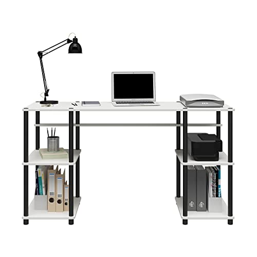 Ameriwood Home Condor Toolless Double Pedestal Computer Desk, White