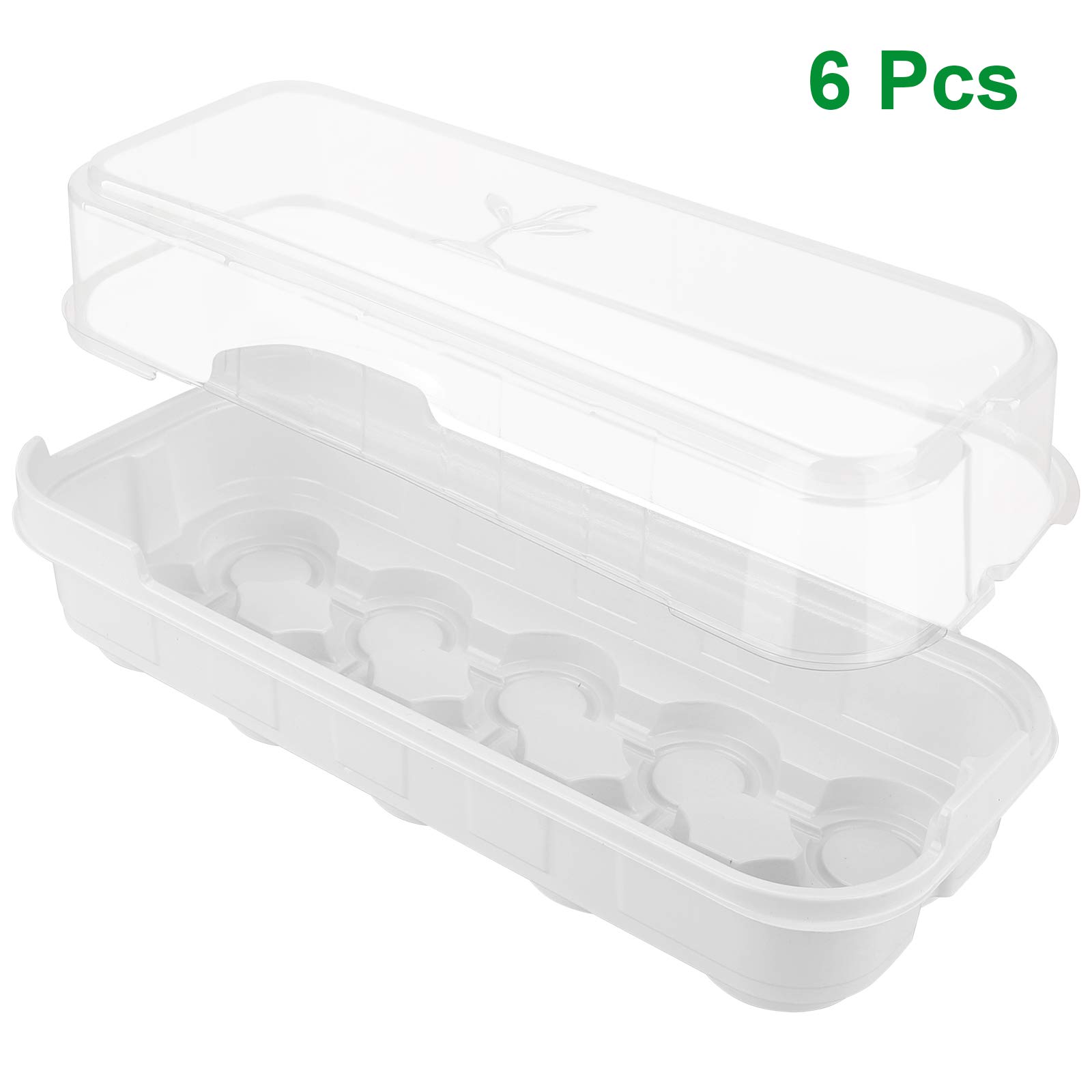 TITA-DONG 6 Pack Seed Propagator Tray Set, Mini Sturdy Windowsill Trays with Cover Dome, Greenhouse Grow Trays Mini Propagator for Seeds Growing Starting(White)