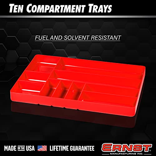 ERNST Tool Garage Organizer Tray, Orange, 10-Compartments