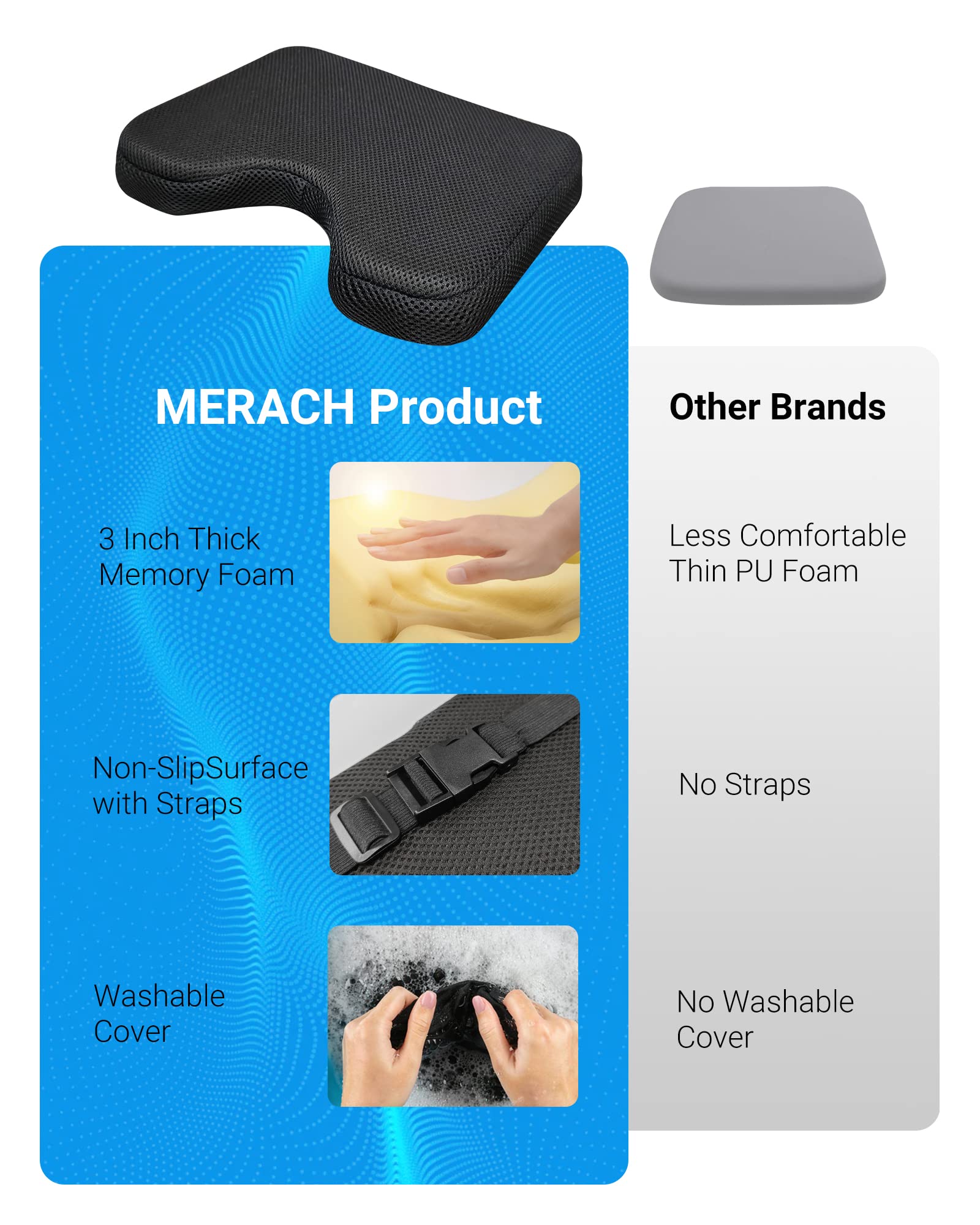MERACH Rowing Machine & Seat Cushion, Magnetic Rower Machine for Home, 16 Levels of Quiet Resistance, Dual Slide Rail with Max 350lb Weight Capacity, App Compatible