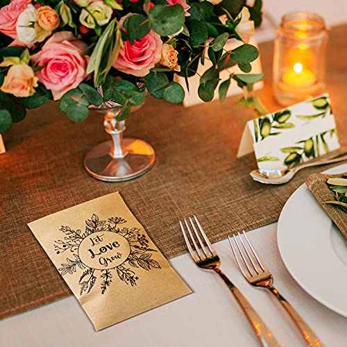 150 Pieces Wedding Favors Seed Packets Let Love Grow Seed Packets Self Adhesive Let Love Grow Envelopes Retro Christmas Valentine Wedding Favors for Guests, 3 Styles (Retro Pattern)