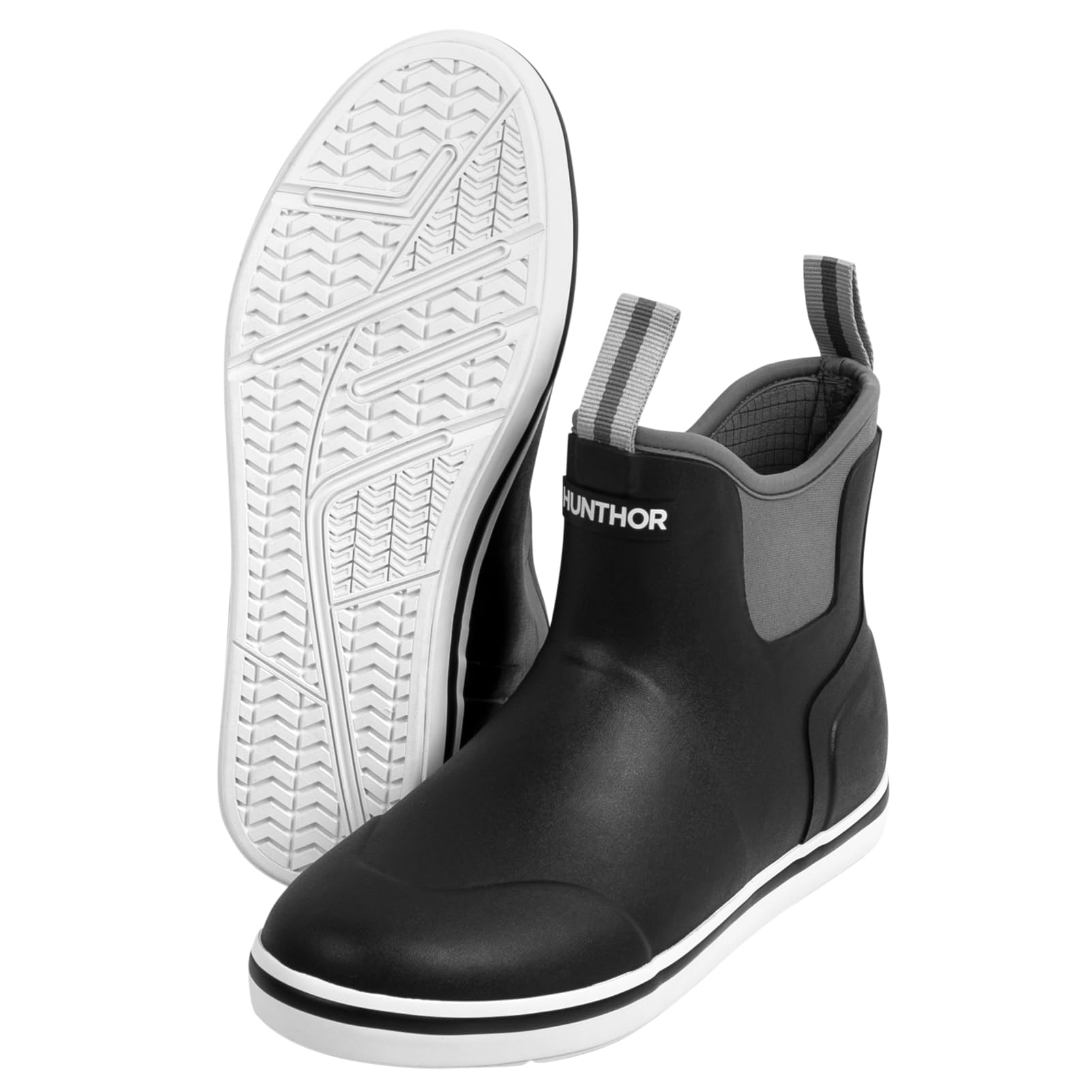 Hunthor Men’s Fishing Boots, Waterproof Deck Boots Anti-Slip Rubber 3mm Breathable Neoprene Rain boots. Ideal for Fishing and Outdoor Activities