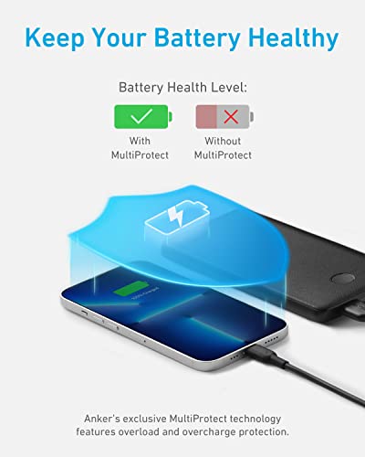 Anker 313 Power Bank & Powerline II Lightning Cable (3 Pack), Compatible with iPhone SE 11 11 Pro 11 Pro Max Xs Max XR X, iPad, and More