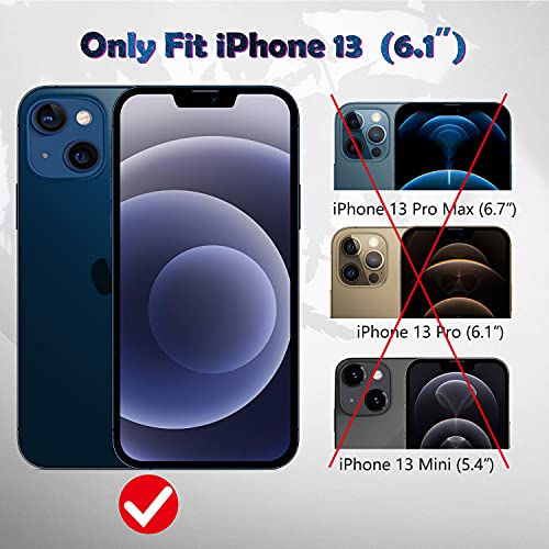 QHOHQ 2 Pack Privacy Screen Protector for iPhone 13 6.1" with 2 Packs Camera Lens Protector, Full Screen Tempered Glass Film,9H Hardness Scratch Resistant, Anti Spy, Easy Install - Case Friendly