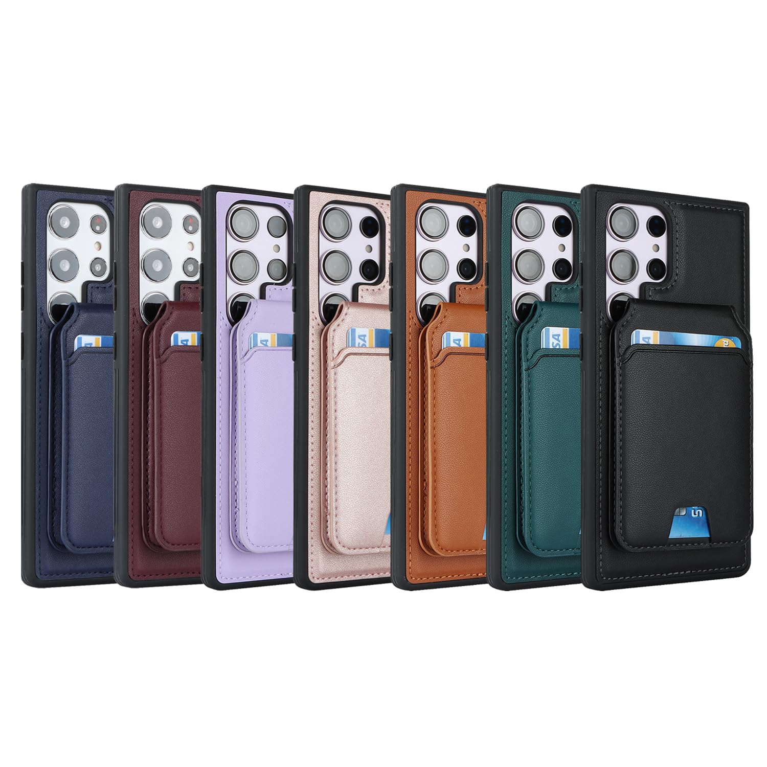 Havaya for Galaxy S23 Ultra case magsafe Compatible Samsung Galaxy S23 Ultra case Magnetic with Card Holder S23 Ultra Leather Phone case Magnetic Wallet Detachable for Men-Blue