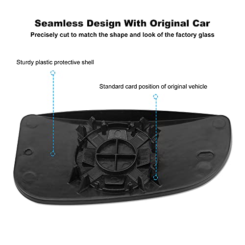 Tow Mirror Glass 68067730AA 68067731AA Fit for Dodge Ram 1500 2500 3500 4500 5500 Pickup 2010-2020, Right Outer Passenger Side Convex Mirrors Towing Mirror Spotter Lower Glass with Holder