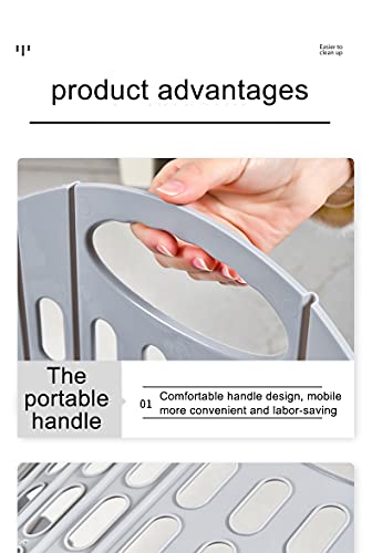 Collapsible Laundry Hamper, Large Clothes Hampers for Laundry,Fold Flat Easy Breathable Store Clothes High Capacity Laundry Basket Hamper, PP Plastic Storage Laundry Basket with Dual Handles,Toys Organizers and Storage Laundry Bin，laundry classifier，Pla