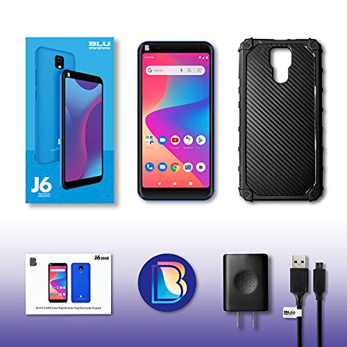 BLU J6 | 2020 | Long Lasting Battery | Unlocked | 6.0β HD+ Display | 32GB | 8MP Camera | US Warranty | Blue