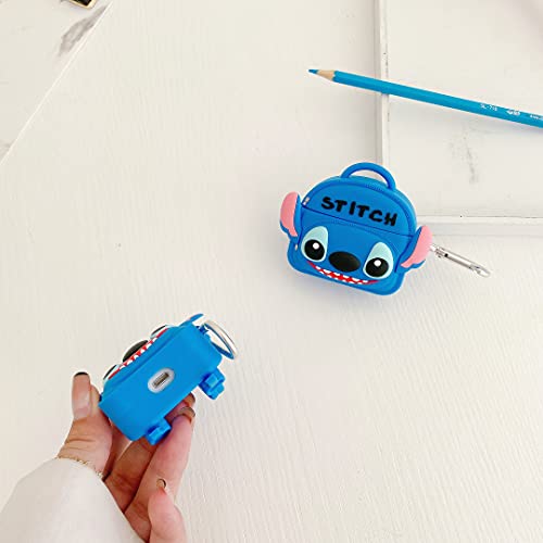 Case for Airpods 1 and Airpods 2, Suublg Silicone Airpod Charging Case Protective Covers with 3D Shoulder Bag Backpack Design, with Keychain