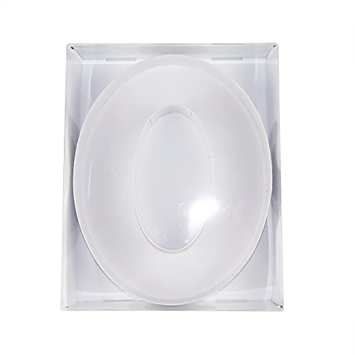 WENPACK 12" Cardboard Number Shaped Mache Decorative Strawberries Fillable Sweets Candy Box with Clear Lid (White, 0)