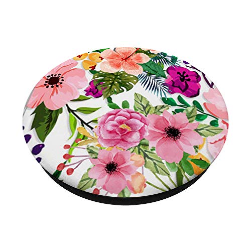 Pink and Purple Flowers Garden Phone Popper PopSockets Swappable PopGrip