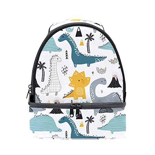 OREZI Lunch Box Bag for Kids,Childish Cute Dinosaur Lunch Tote Children”¯s Lunch Box with Front Pocket and Detachable Adjustable Shoulder Strap