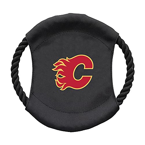 Littlearth Unisex-Adult NHL Calgary Flames Sock Monkey and Flying Disc Pet Toy Combo Set, Team Color, One Size